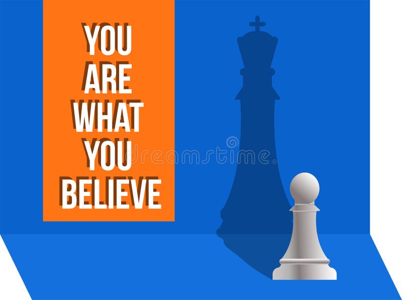 Believe Yourself Vector Illustration Graphical Representation Stock ...