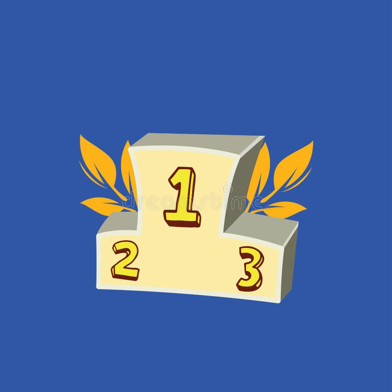 Vector Illustration of the Winner S Podium for First, Second and Third ...