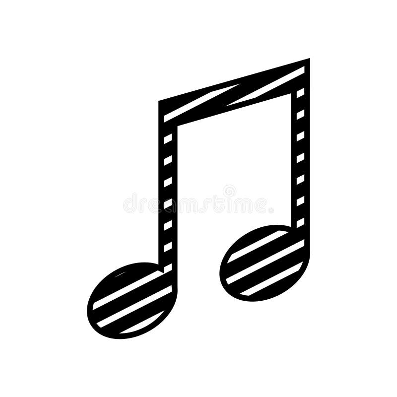 Stripped musical note stock vector. Illustration of musical - 262144606