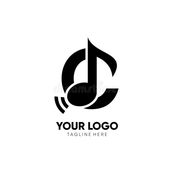 Initial C Music Note Logo Design Icon Vector Graphic Illustration Stock ...