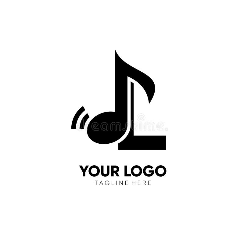 Initial L Music Note Logo Design Icon Vector Graphic Illustration Stock ...
