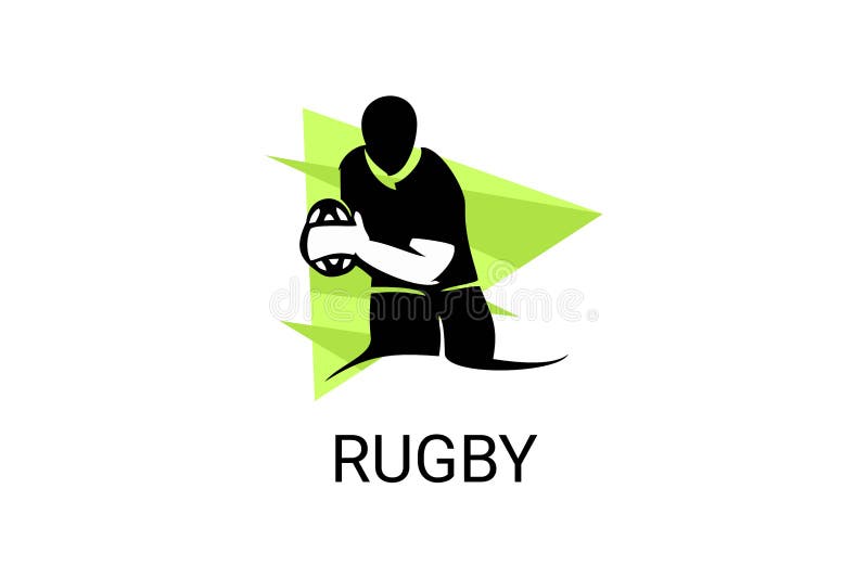 Rugby Sport Vector Simple Icon. Playing Rugby Stock Vector ...