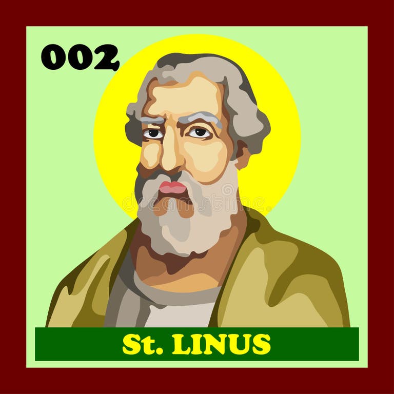 002nd Roman Catholic Pope Saint Linus Vector Stock Vector ...