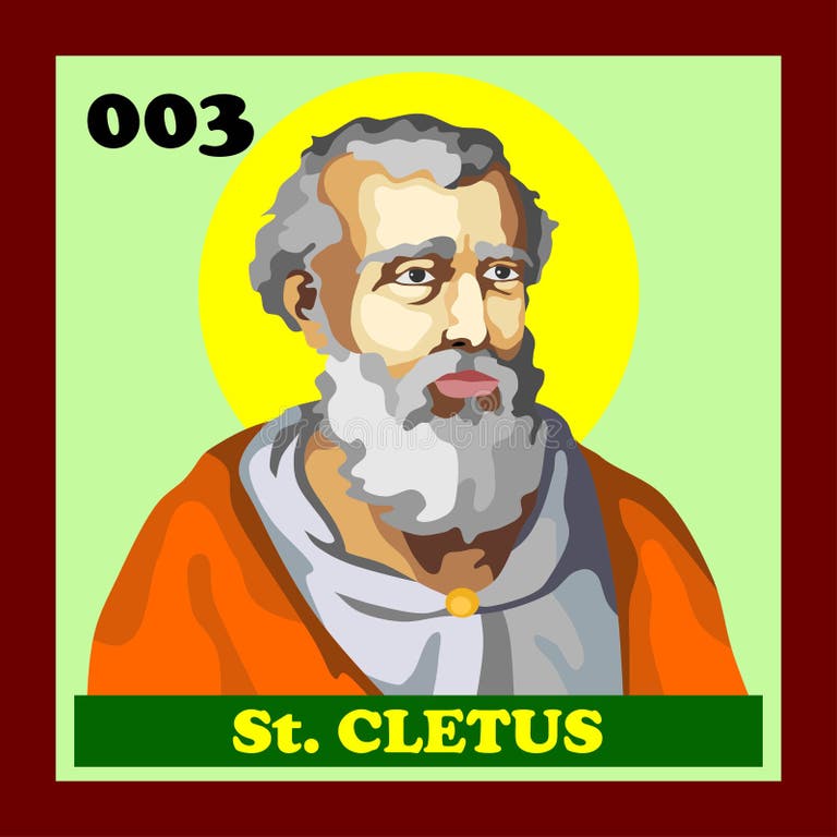 003rd Roman Catholic Pope Saint Cletus Vector Stock Vector ...