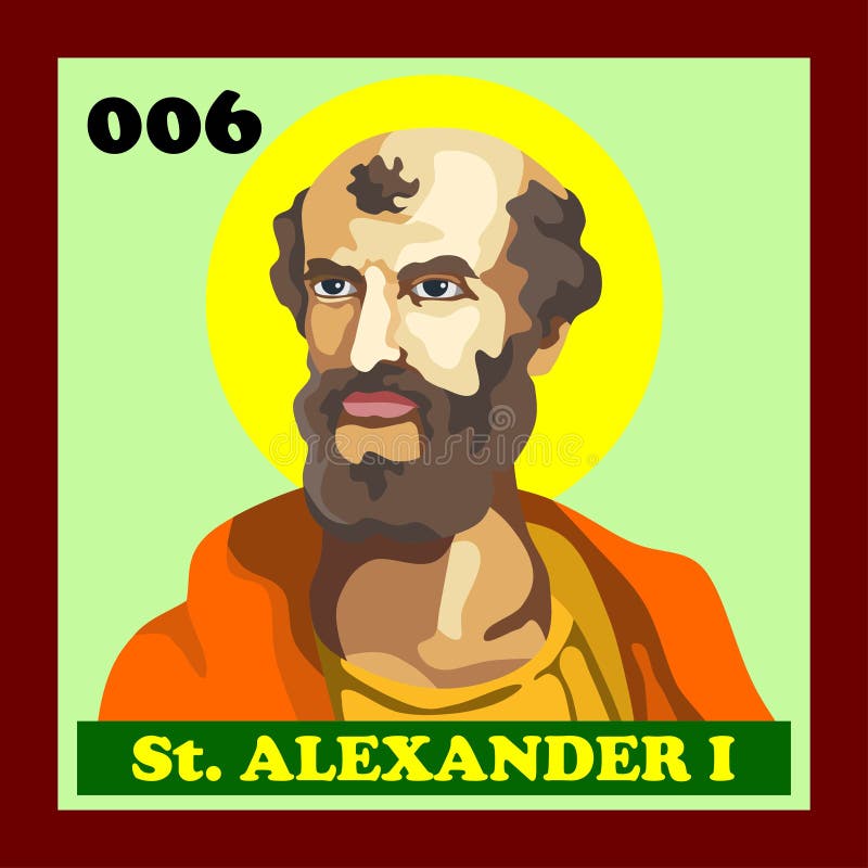 006th Roman Catholic Pope Saint Alexander I Vector Stock Illustration ...