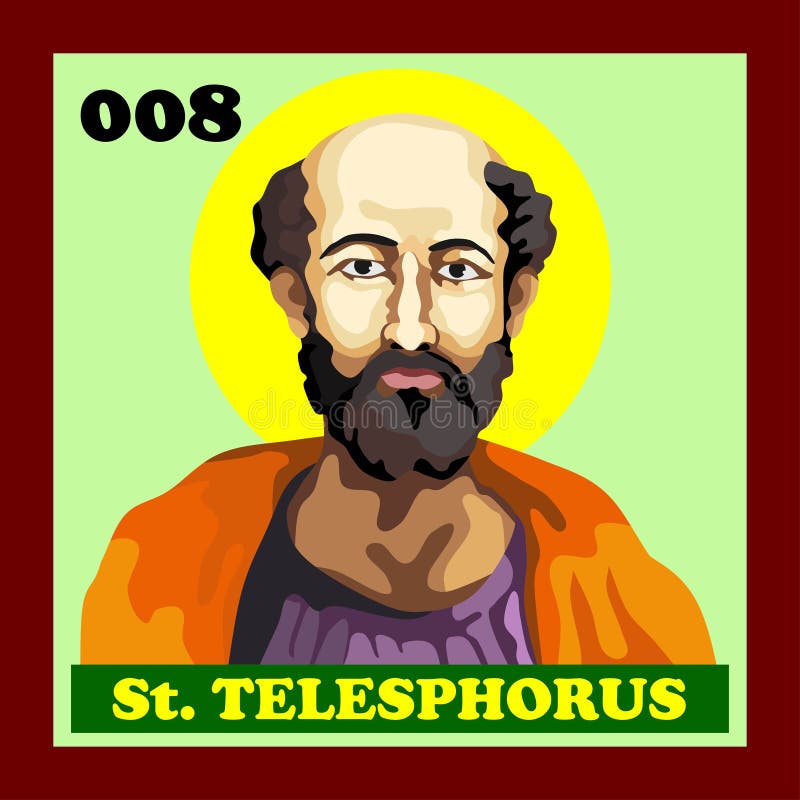 008th Roman Catholic Pope Saint Telesphorus Vector Stock Vector ...