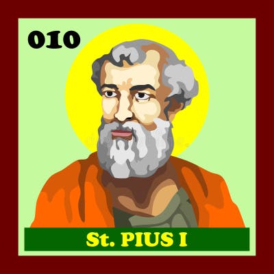 010th Roman Catholic Pope Saint Pius I Vector Stock Vector ...