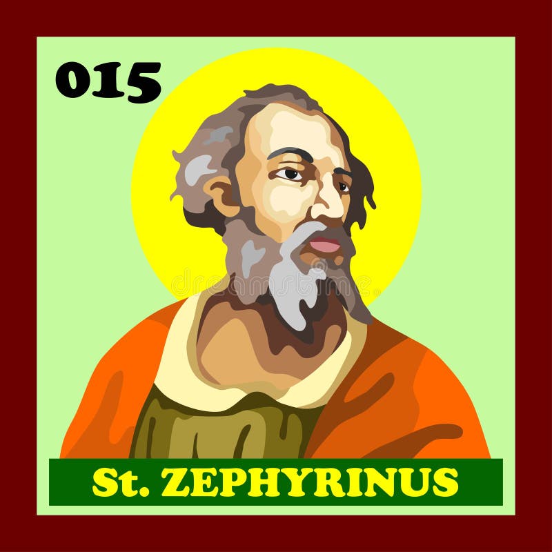 015th Roman Catholic Pope Saint Zephyrinus Vector Stock Vector ...
