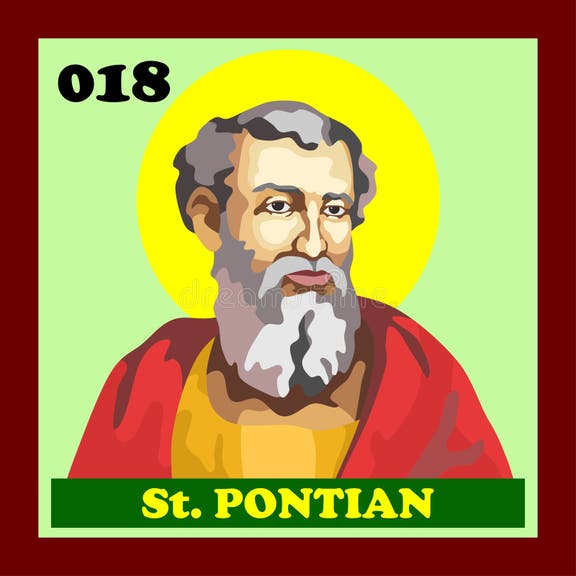 018th Roman Catholic Pope Saint Pontian Vector Stock Vector ...