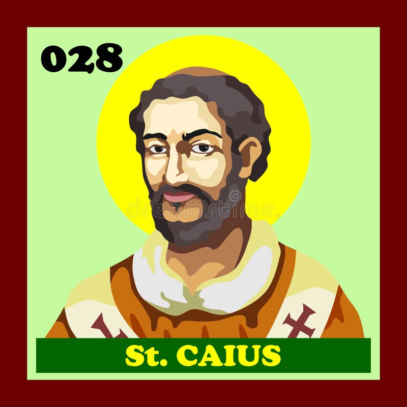 028th Roman Catholic Pope Saint Caius Vector Stock Vector ...