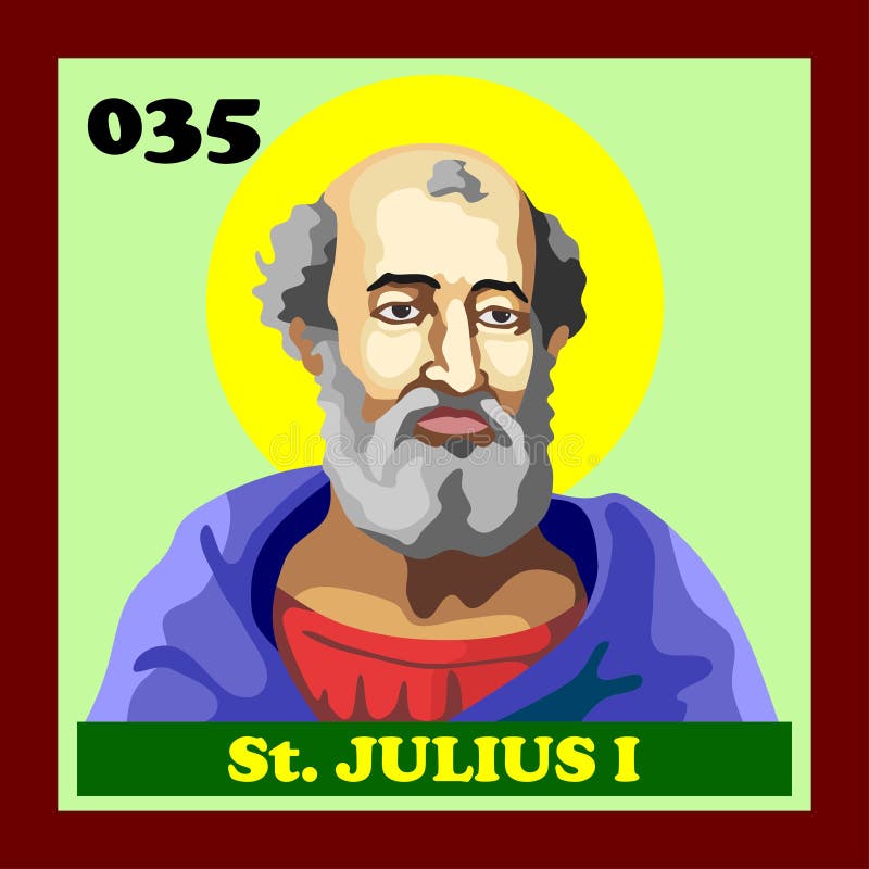 035th Roman Catholic Pope Saint Julius I Vector Stock Vector ...
