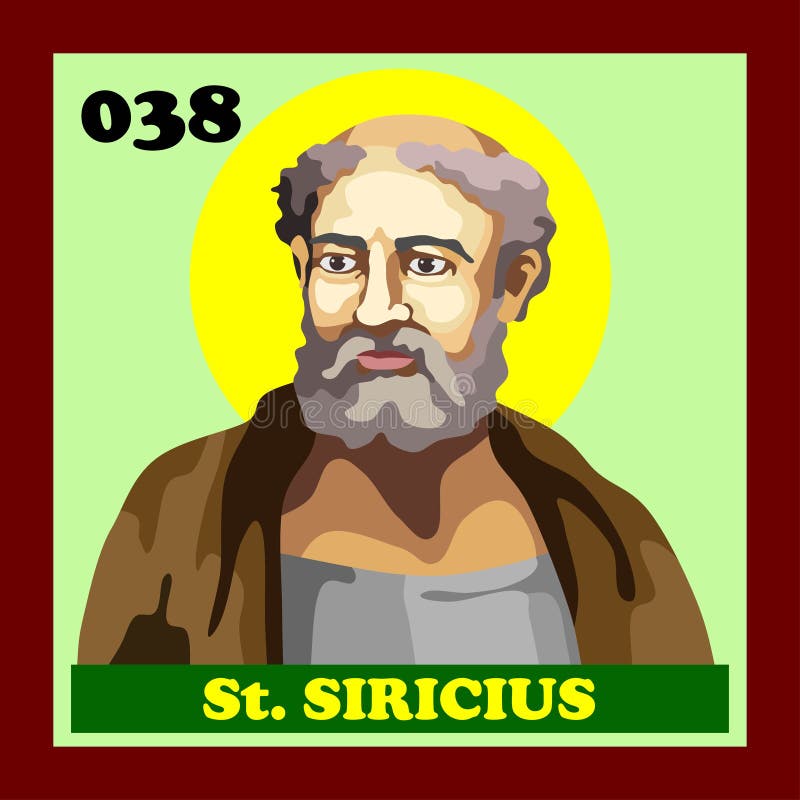 038th Roman Catholic Pope Saint Siricius Vector Stock Vector ...