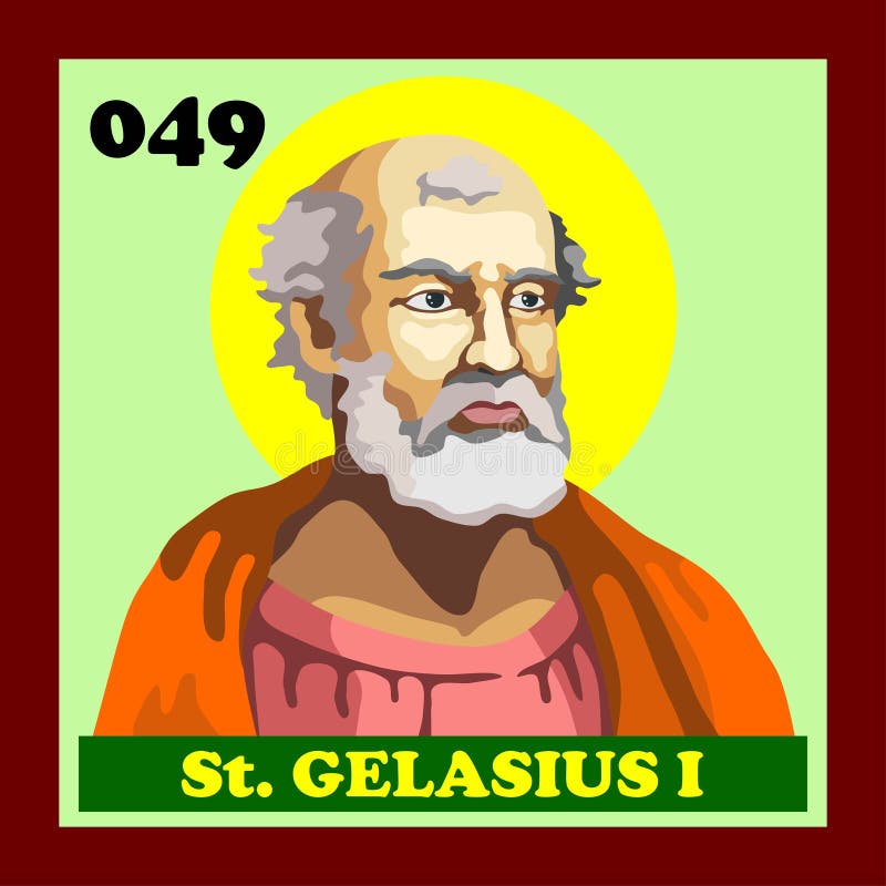 049th Roman Catholic Pope Saint Gelasius I Vector Stock Vector ...