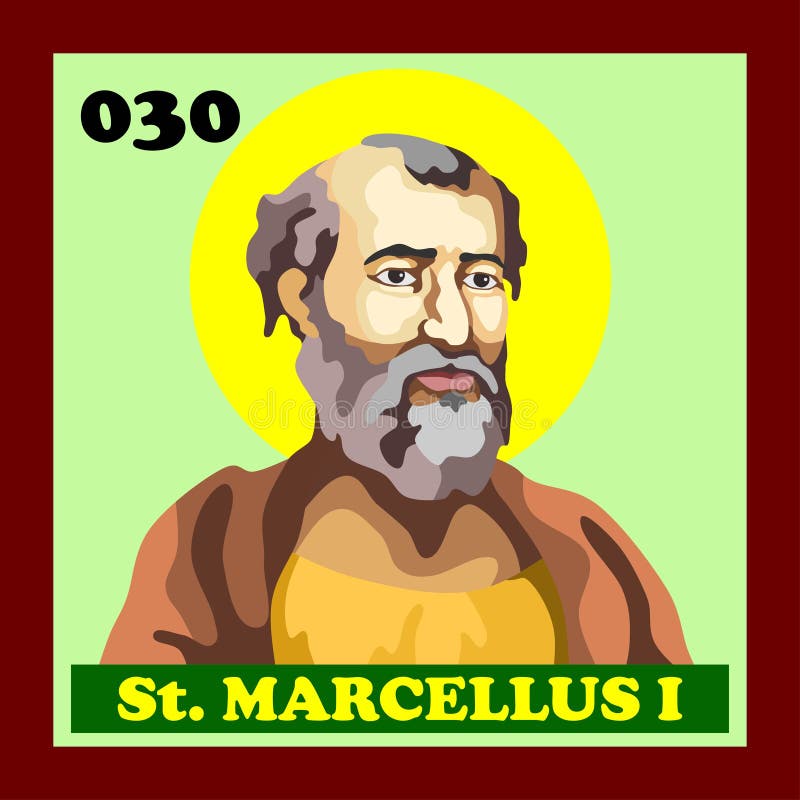 030th Roman Catholic Pope Saint Marcellus I Vector Stock Vector ...