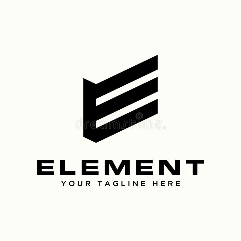 Simple and Unique Letter or Word E Font on 3D Shape Image Graphic Icon ...