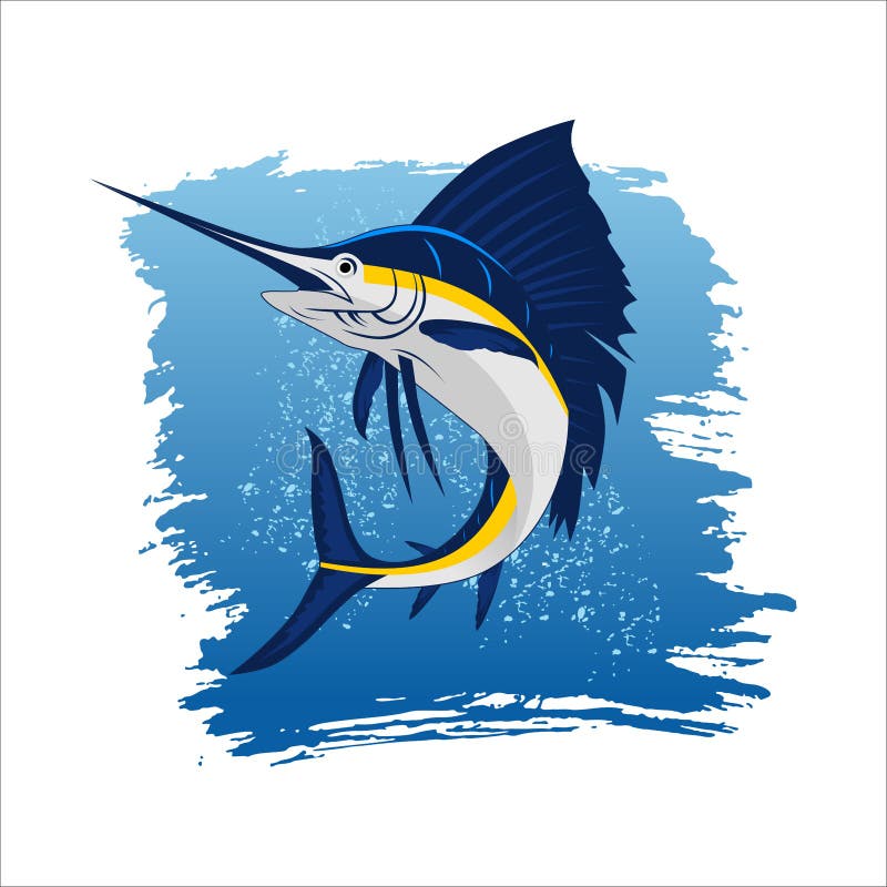 Realistic Blue Marlin Fish Stock Illustrations – 136 Realistic Blue ...