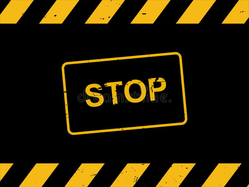 Stop Stamp Icon in Flat Style. Control Vector Illustration on Isolated ...