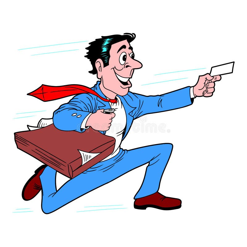 Cartoon salesman stock vector. Illustration of detail - 262803407