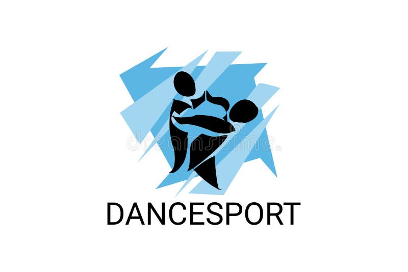 Dancesport Sport Vector Line Icon. a Couple of Dancers are Dancing in ...