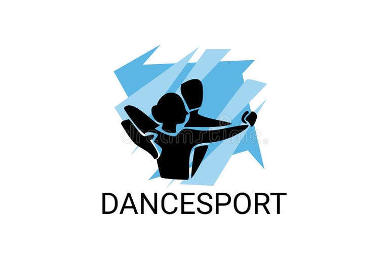 Dancesport Sport Vector Line Icon. a Couple of Dancers are Dancing in ...