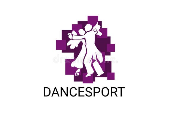Dancesport Sport Vector Line Icon. a Couple of Dancers are Dancing in ...