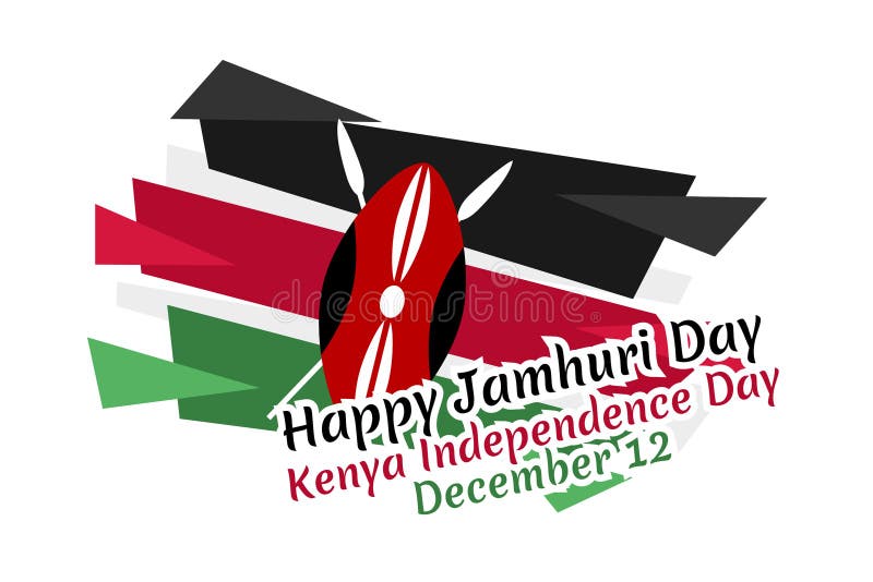 December 12, Happy Jamhuri Day, Independence Day of Kenya Vector ...