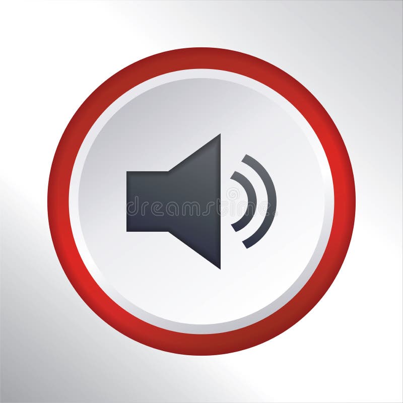 Speaker Box Button Flat Icon Button Vector Design Stock Vector ...