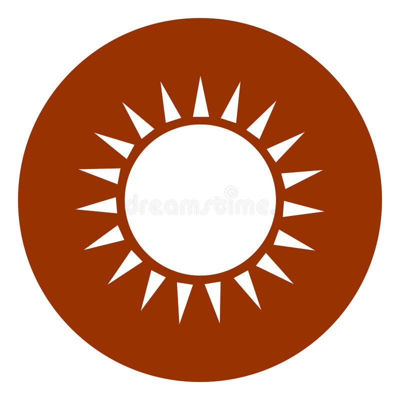 Flat button sun stock vector. Illustration of design - 262914311