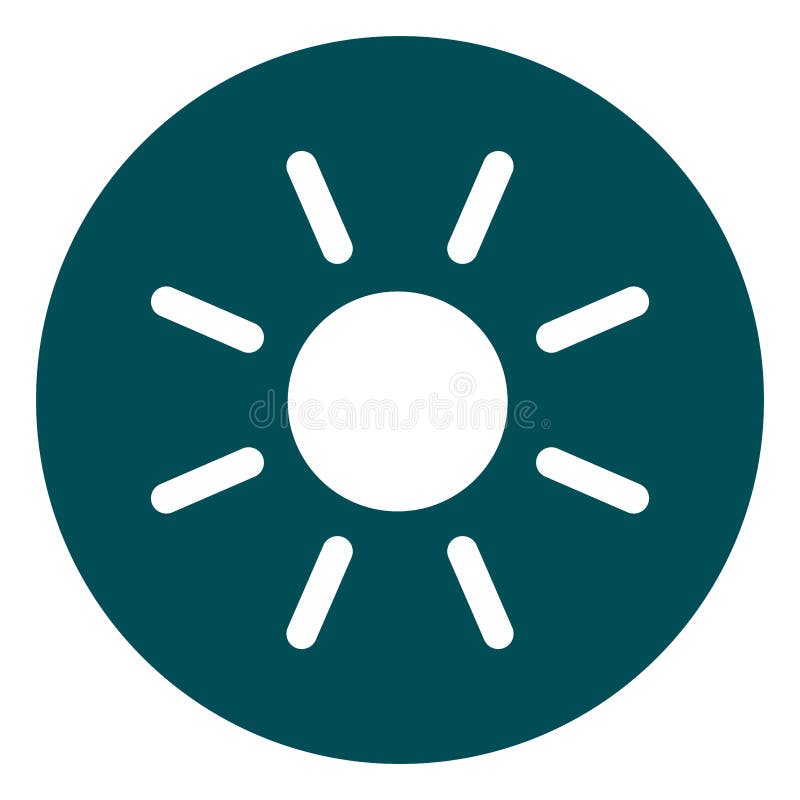 Flat button sun stock vector. Illustration of flat, color - 262914329