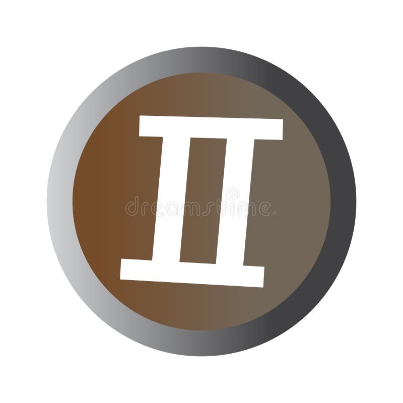 Simple Button Symbol Gemini Stock Vector - Illustration of icon, symbol ...