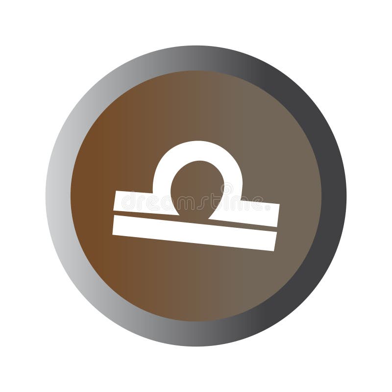 Simple button symbol libra stock vector. Illustration of horoscope ...