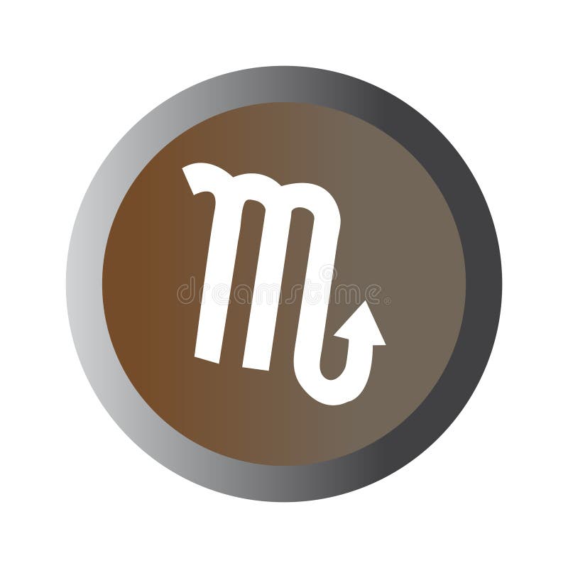 Simple Button Symbol Scorpio Stock Vector - Illustration of simple ...