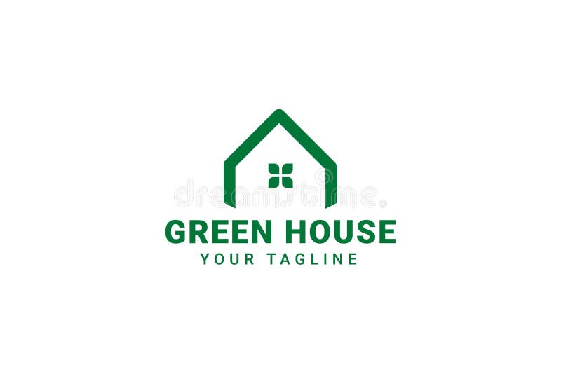 Green House Logo Design Template Stock Vector - Illustration of label ...