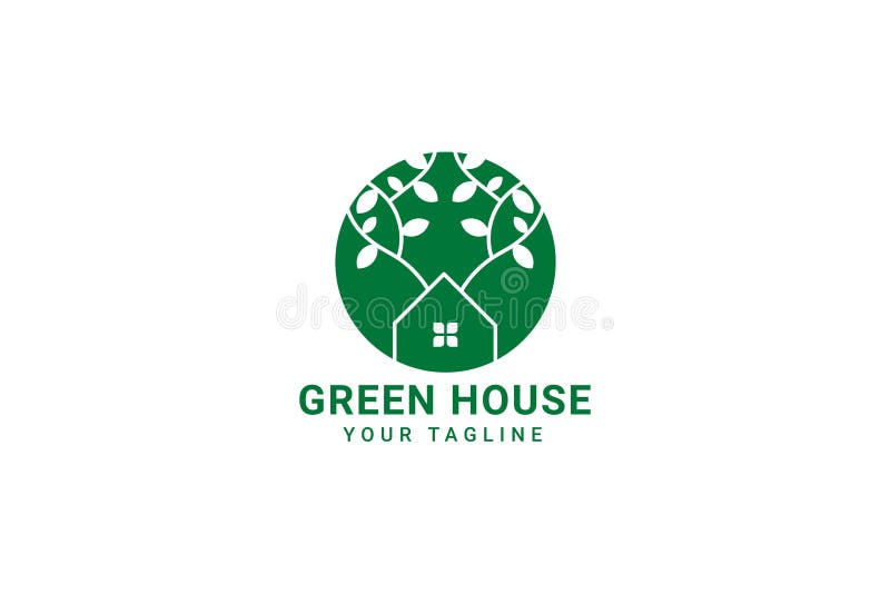 Green House Logo Design Template Stock Vector - Illustration of icon ...