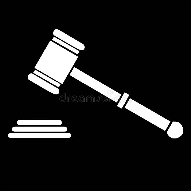 Auction Hammer Line Icon. Bid Offer Sign. Lot Was Sold Symbol. Quality ...