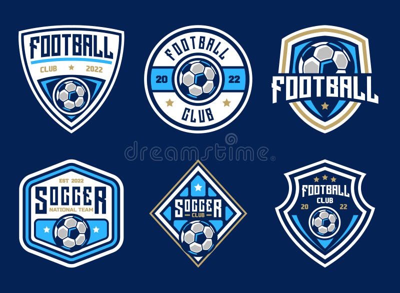 Set of Soccer Logo or Football Club Sign Badge. Football Logo with ...