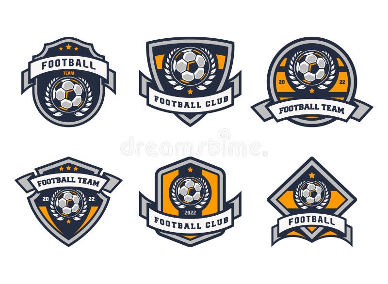 Set of Soccer Logo or Football Club Sign Badge. Football Logo with ...
