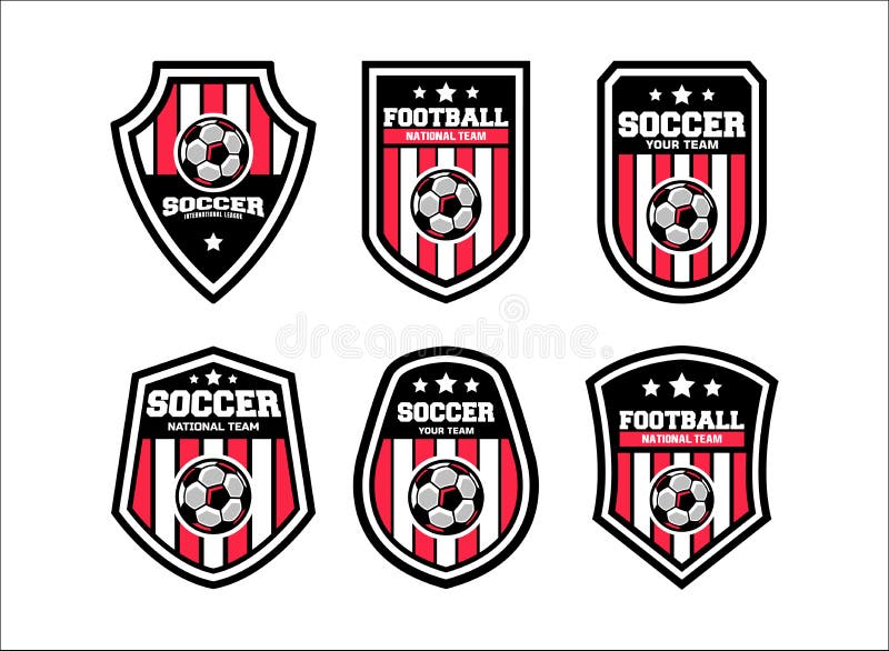 Set of Soccer Logo or Football Club Sign Badge. Football Logo with ...