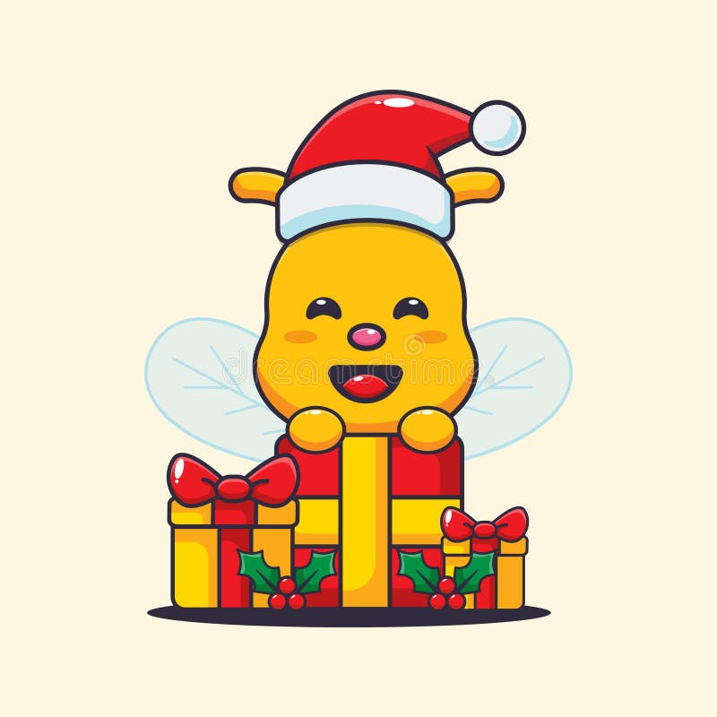 Cartoon Bee Santa Hat Stock Illustrations – 125 Cartoon Bee Santa Hat ...