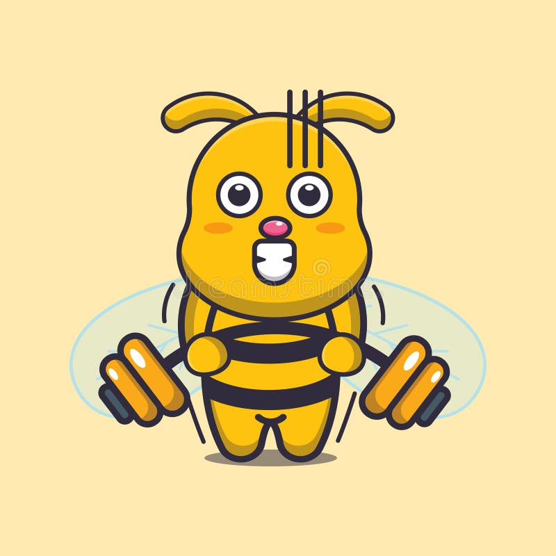 Bee Lifting Weight Stock Illustrations – 17 Bee Lifting Weight Stock ...