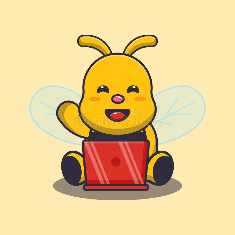 Cartoon Cute Bee Computer Stock Illustrations – 427 Cartoon Cute Bee ...
