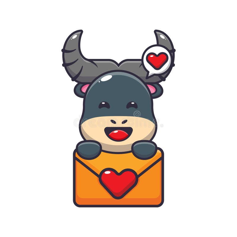 Cartoon Buffalo Love Stock Illustrations – 384 Cartoon Buffalo Love ...
