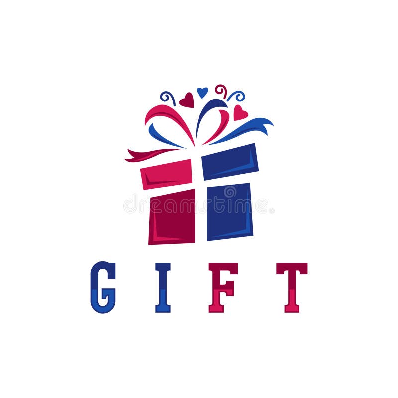 Gift Shop Logo Icon, Colorful, Emblem, Design Abstract. Vector ...