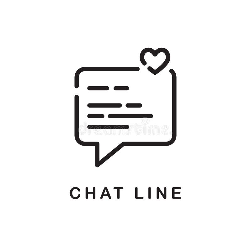 Speech Bubble Icon, Chat Symbol with Line Art. Vector Illustration ...