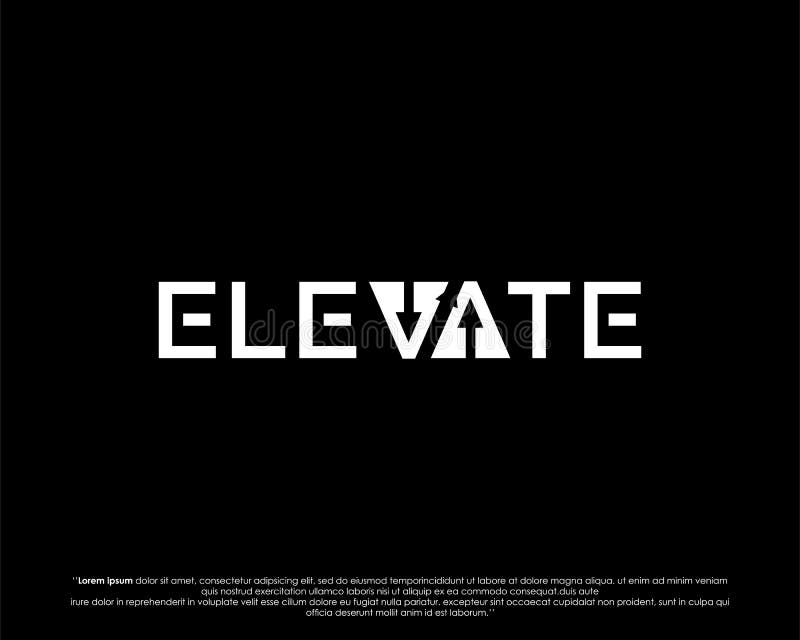 ELEVATE Modern Logo Vector TYPOGRAPHY for Download Stock Vector ...