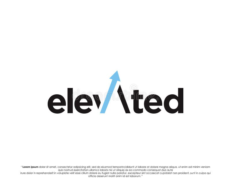 ELEVATE Modern Logo Vector TYPOGRAPHY for Download Stock Vector - Illustration of company ...