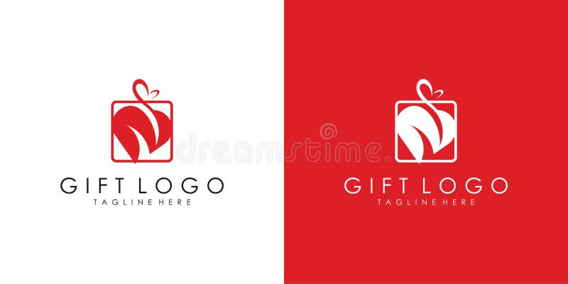 Gift Logo Vector Template Download Modern Design Stock Vector ...