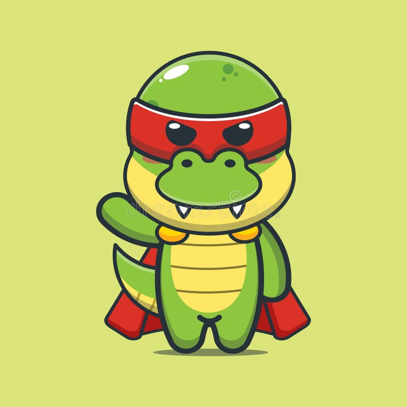 Cute Super Dino Cartoon Vector Illustration. Stock Vector ...