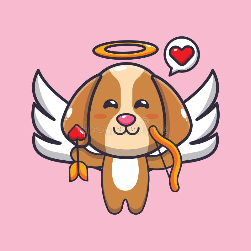 Cupid Dog Stock Illustrations – 370 Cupid Dog Stock Illustrations ...