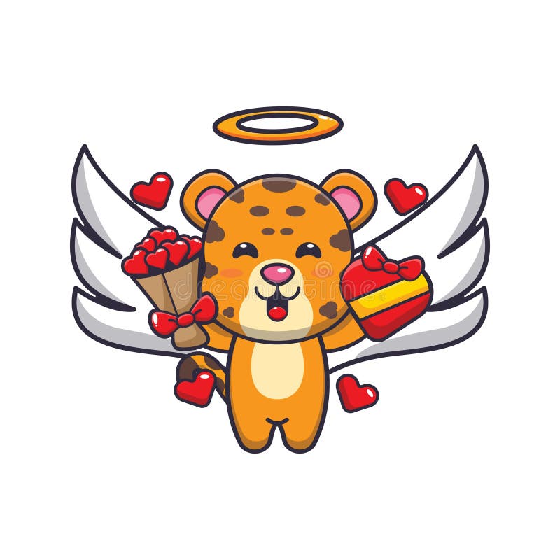 Leopard Holding Microphone Cartoon Vector Illustration. Stock Vector ...